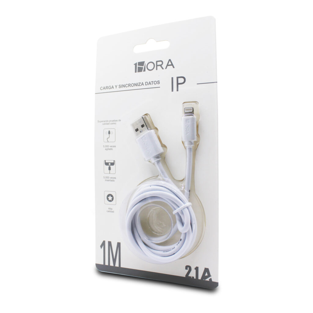 Cable Lightning para iPhone 1m 1Hora CAB179 - Playbox Electronics