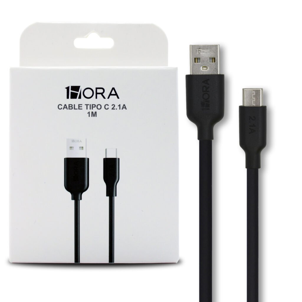 Cable USB-C de 1 metro 1Hora CAB237 - Playbox Electronics