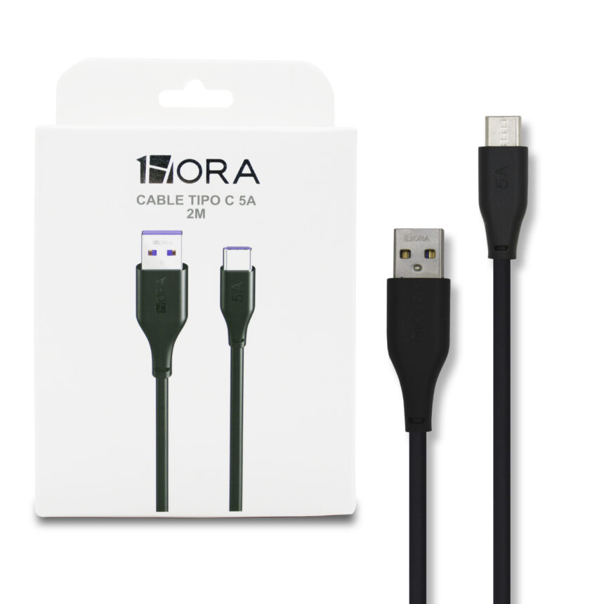 Cable Tipo USB-C de 2 Metros, Carga de 5 Amperios 1Hora CAB269 ...