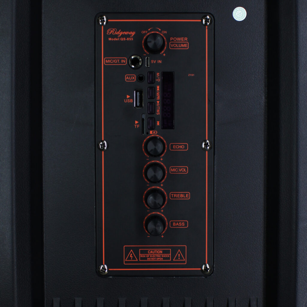 Bocina Bluetooth Recargable de 12 Pulgadas con Micrófono, Radio FM y Puertos SD/USB QSZ122 ...