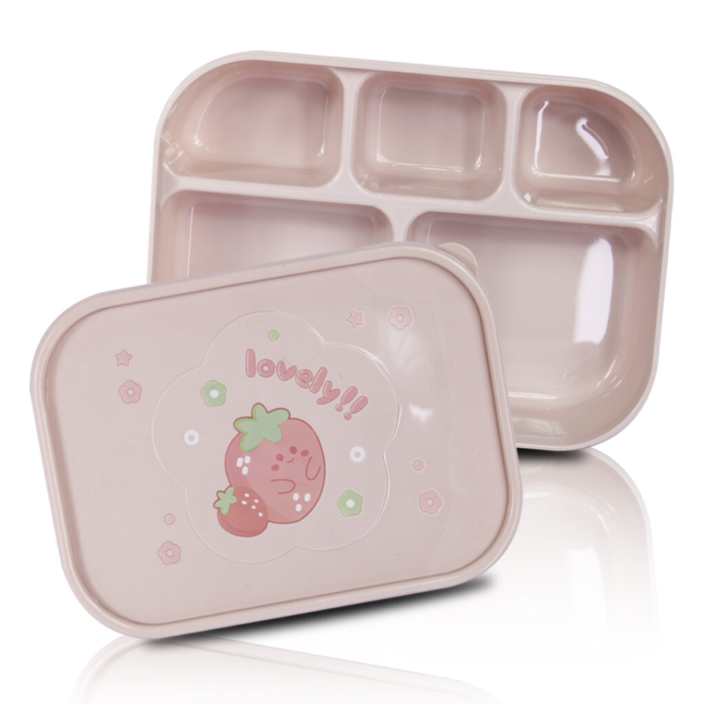 Tupper, Contenedor para Lunch, Bento Box, Lunch Box con 5 Divisores y ...