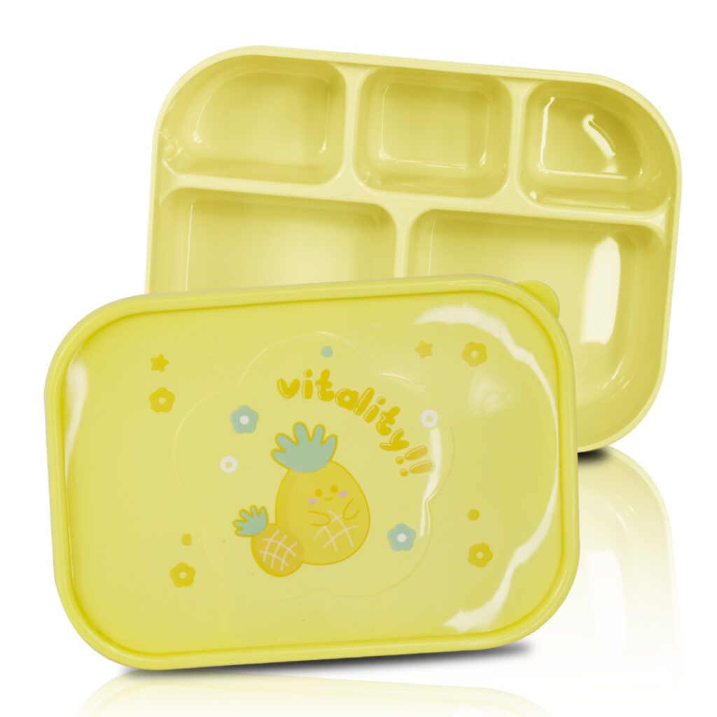 Tupper, Contenedor para Lunch, Bento Box, Lunch Box con 5 Divisores y ...