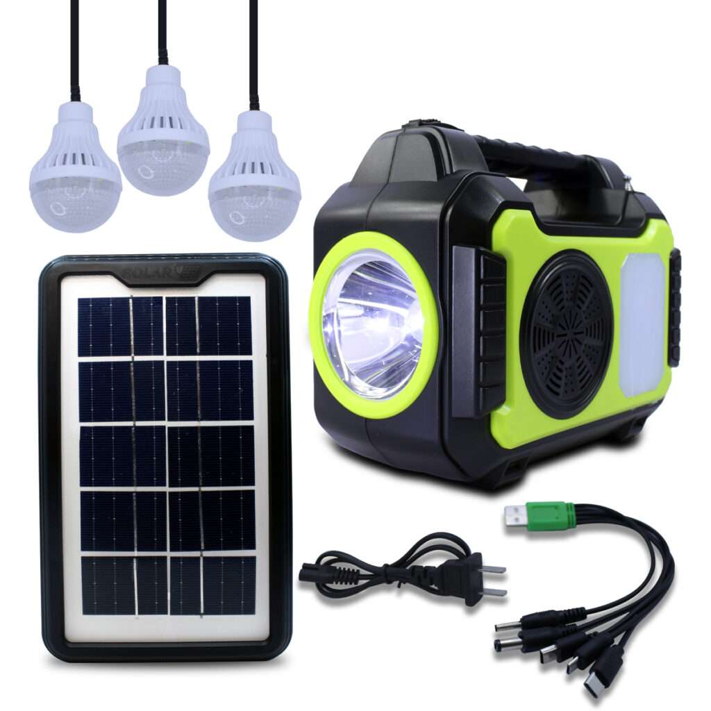Sistema de Iluminación Solar de Emergencia con 3 Radio y Panel Solar ...