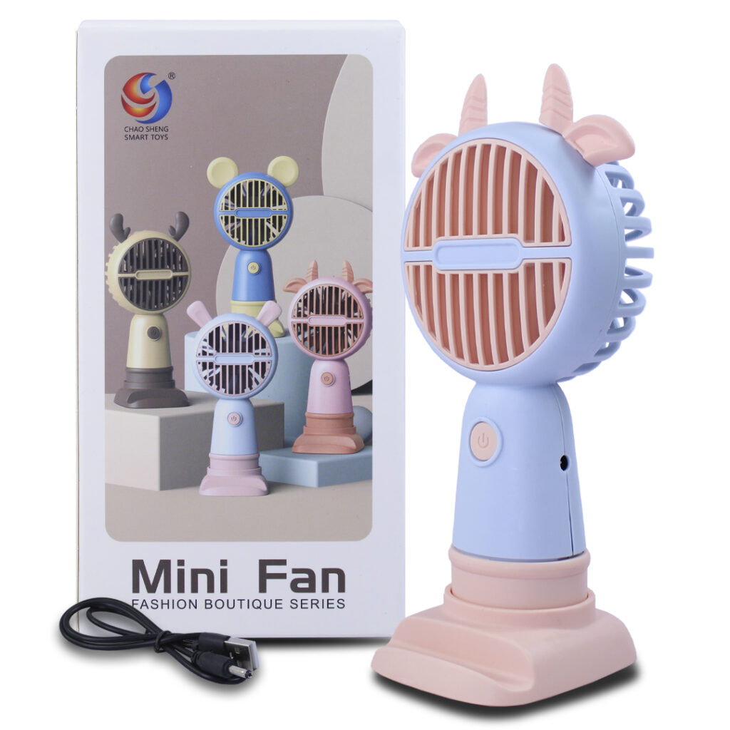 Ventilador de Mano y Escritorio con Figuras de Animalitos y Base Removible FS0212 - Playbox ...