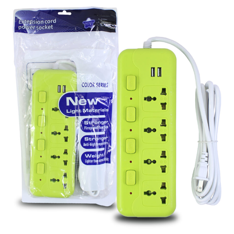 Extensión Multicontacto con 4 Salidas de Enchufe 2 salida USB 3.0 Carga ...